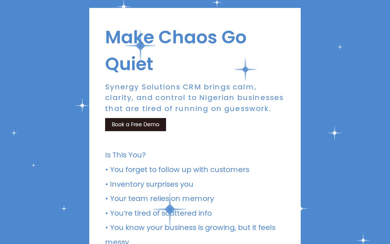 Synergy Solutions CRM